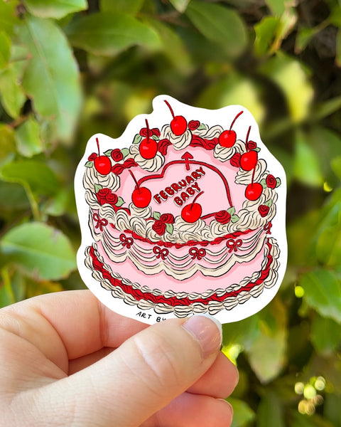 Birth Month Cake Stickers - February – Pinky's Melbourne
