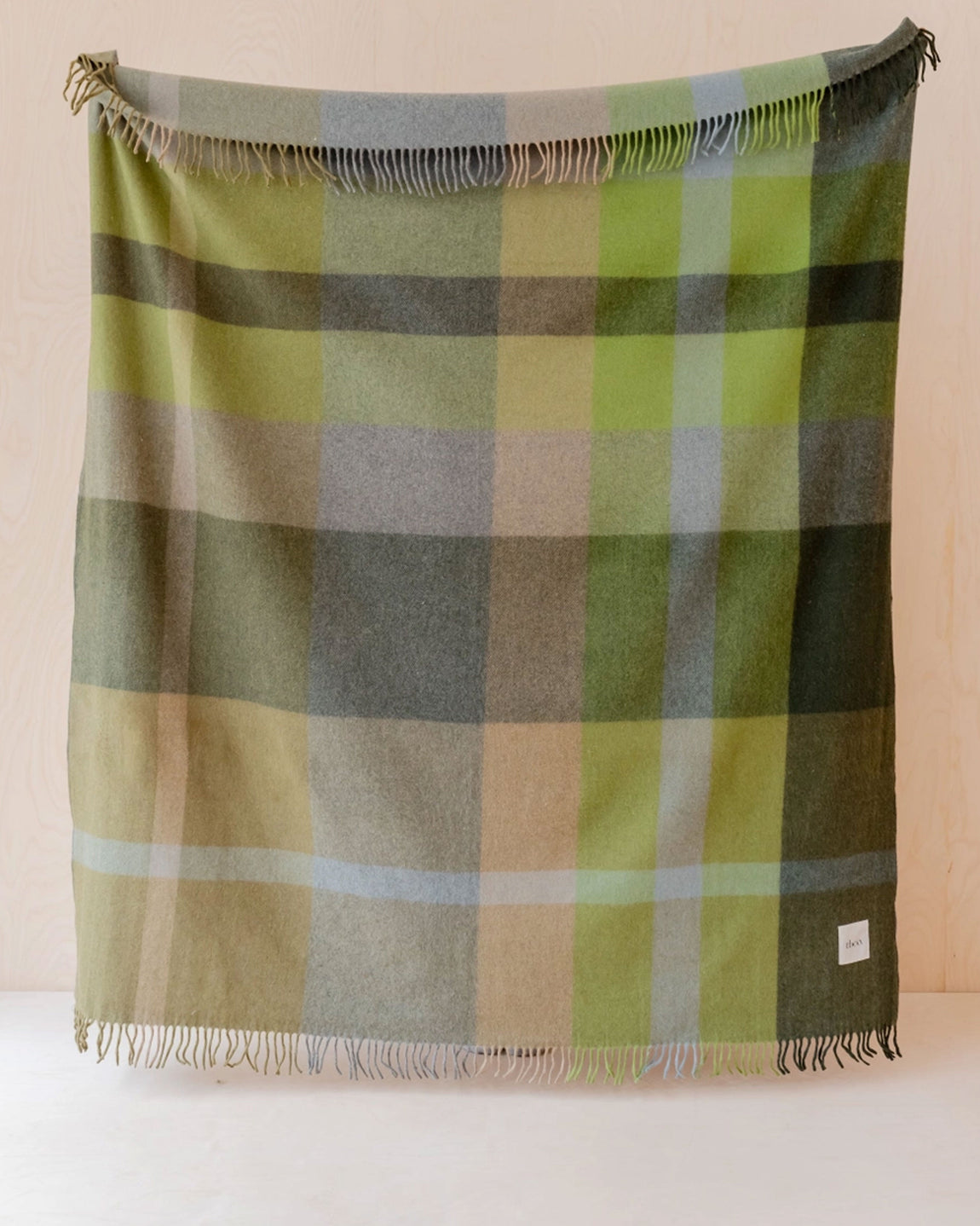 TBCo - Recycled Wool Blanket in Olive Oversized Patchwork Check – Pinky ...