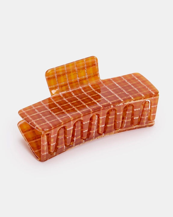 Chunks - Jumbo Box Claw - Caramel Plaid – Pinky's Melbourne
