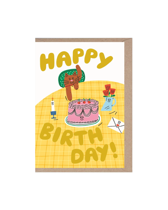 Rumble Cards - Happy Birthday Cat Card – Pinky's Melbourne