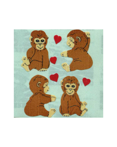 Stickermagic - Tear-off Stickers - Love Chimps – Pinky's Melbourne