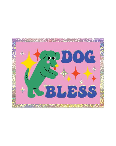 Red Cap Cards - Dog Bless Sticker – Pinky's Melbourne