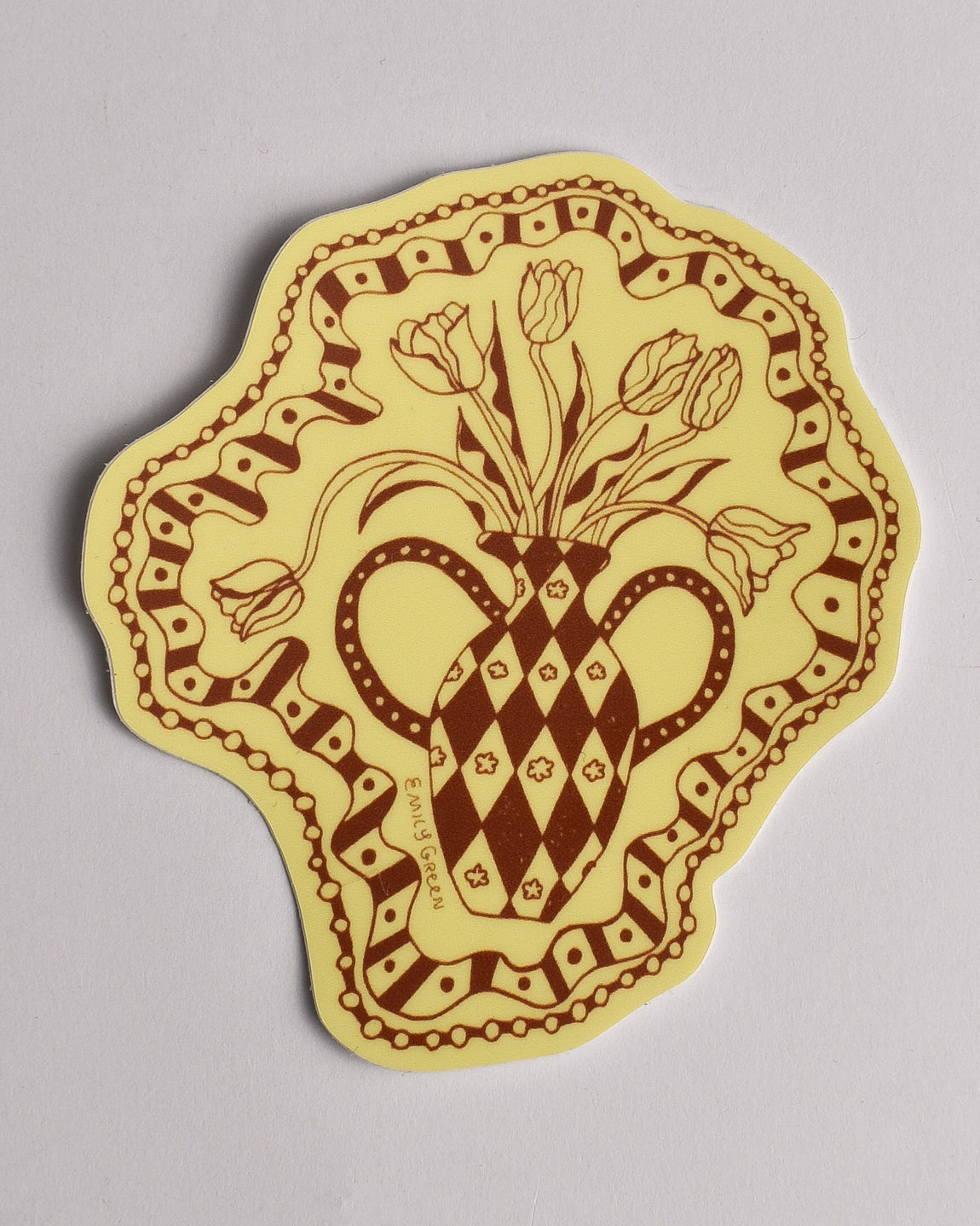 Emily Green - Tulip Vase Vinyl Sticker – Pinky's Melbourne