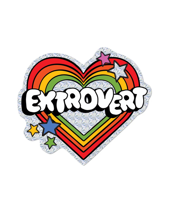 Red Cap Cards - Extrovert Sticker – Pinky's Melbourne
