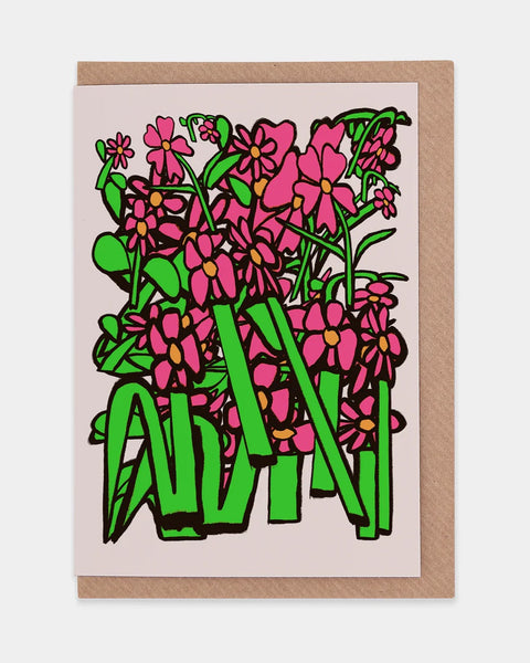 Evermade - Flower Field - Pink Greetings Card – Pinky's Melbourne