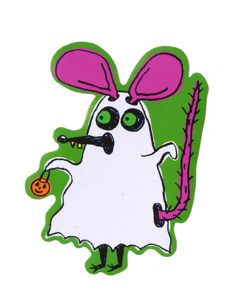 Gentle Thrills - Ghost Rat Sticker – Pinky's Melbourne