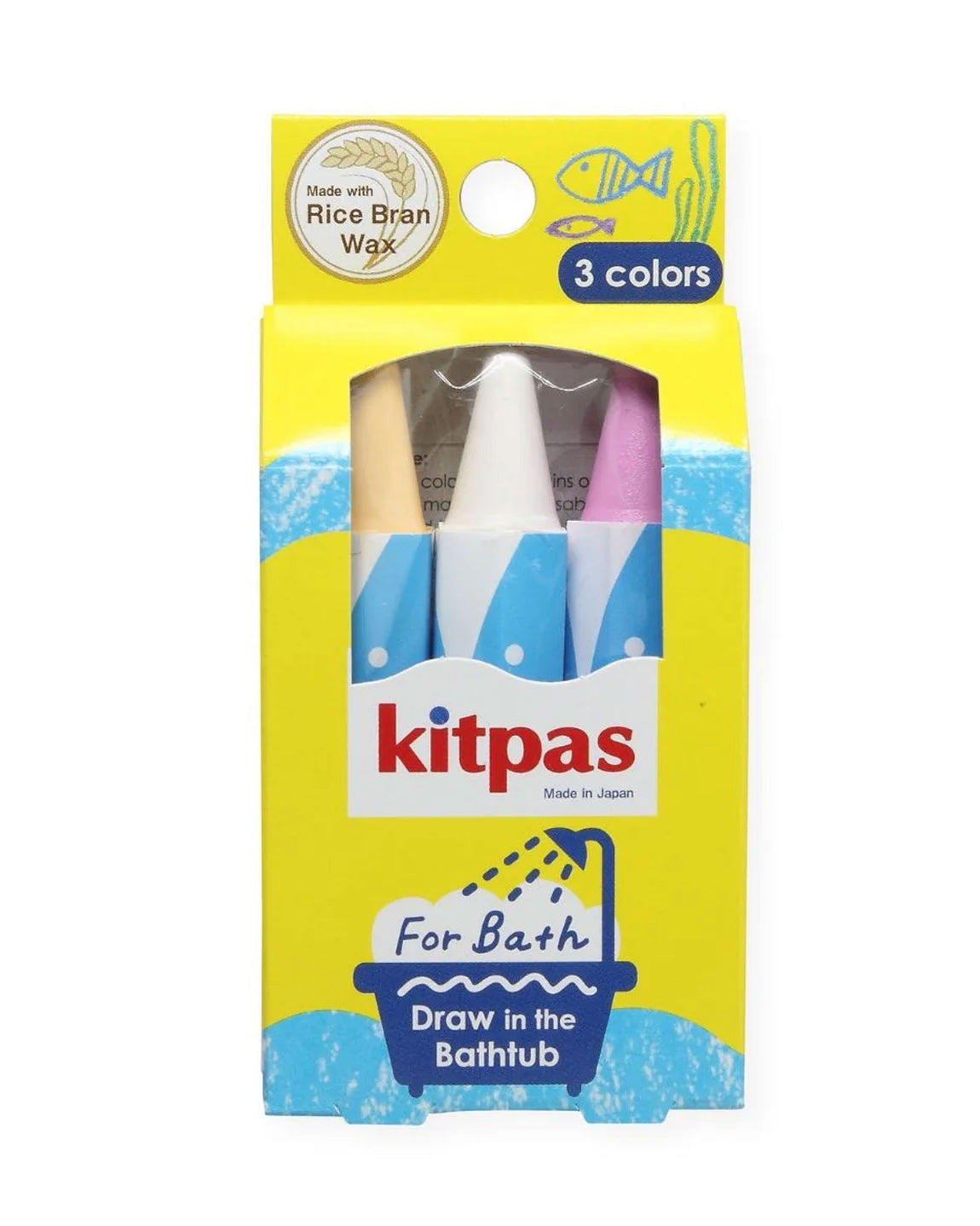 Kitpas - Bath Crayons Rice Wax 3 Colours - Shell – Pinky's Melbourne