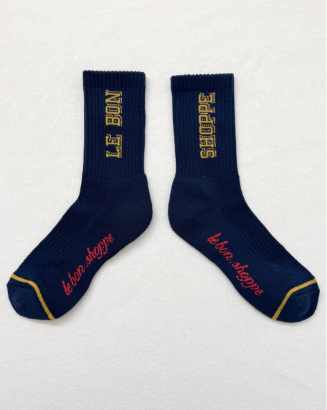 Le Bon Shoppe - Preppy Socks - Navy / Gold – Pinky's Melbourne