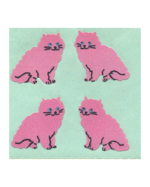 Stickermagic - Tear-off Stickers Square - Pink Cats – Pinky's Melbourne