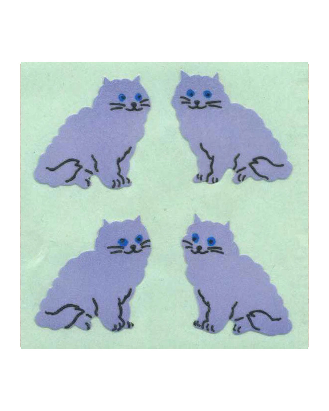 Stickermagic - Tear-off Stickers Square - Purple Cats – Pinky's Melbourne