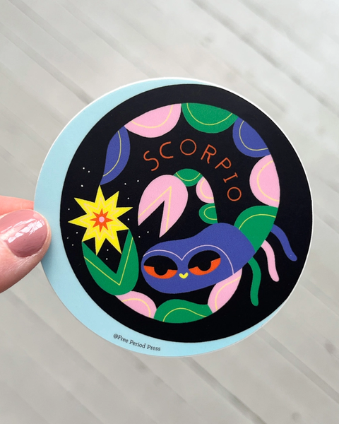 Free Period Press - Scorpio Zodiac Vinyl Sticker – Pinky's Melbourne