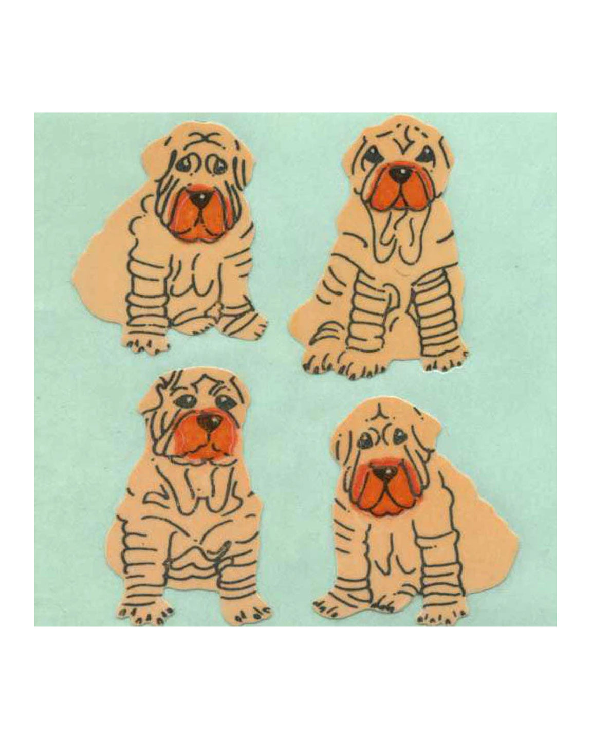 Stickermagic - Tear-off Stickers Square - Shar Peis – Pinky's Melbourne