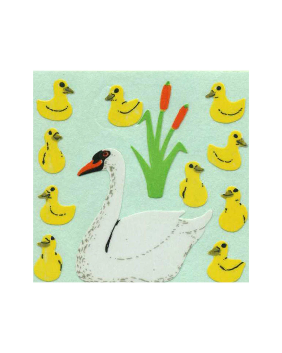 Stickermagic - Tear-off Stickers - Swans And Cygnets – Pinky's Melbourne