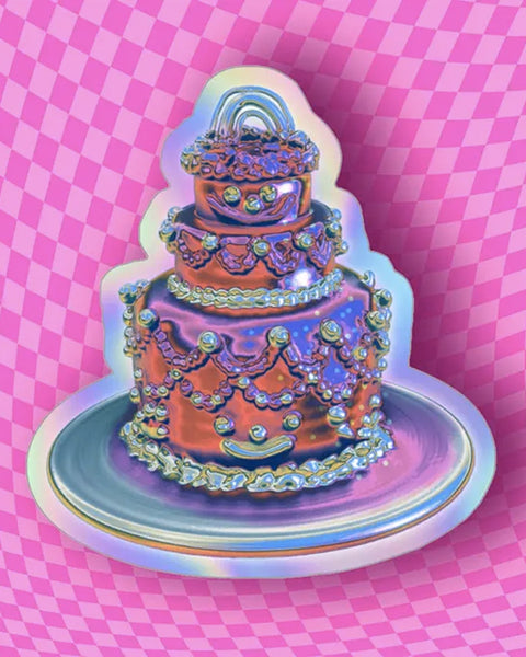 Alex Luciano - Chrome Cake Holographic Sticker – Pinky's Melbourne